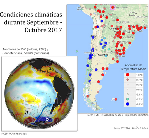 Condiciones climáticas de septiembre-octubre 2017