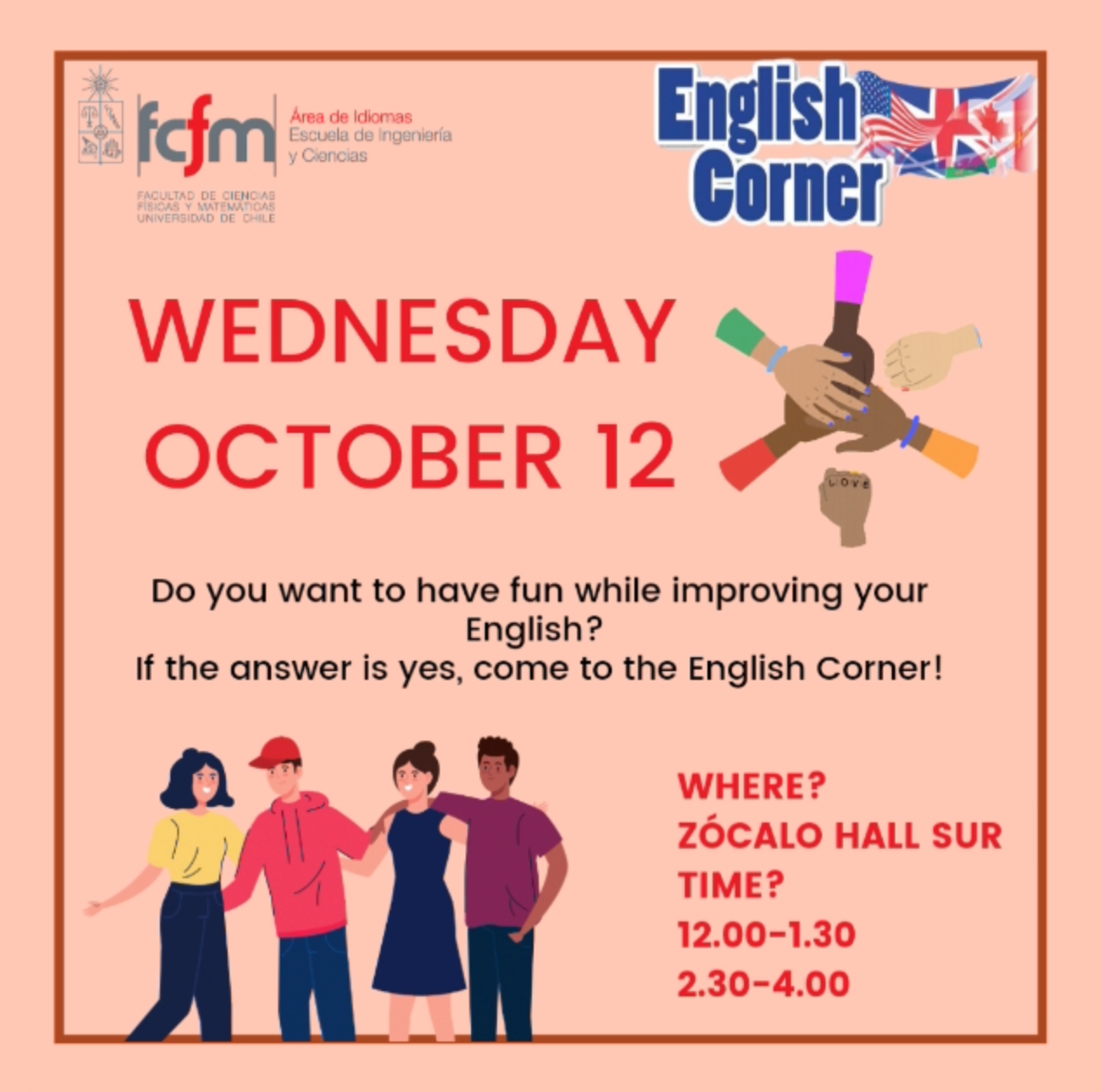 Sesión semanal English Corner - Facultad de Ciencias Físicas y ...
